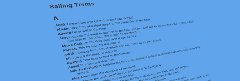 Racing Terms: Glossary for Newer Sailors - SailZing.com